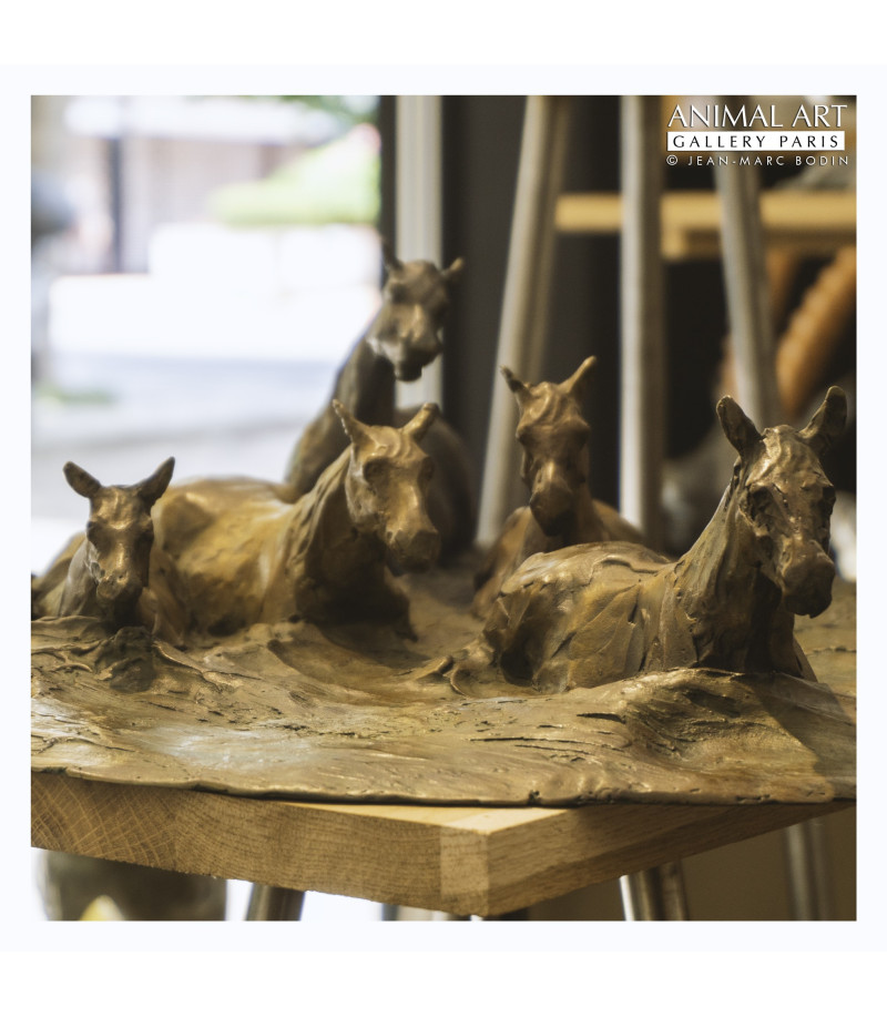 Sculpture | La petite traversée | Jean-Marc Bodin | Animal-Art-Gallery ...