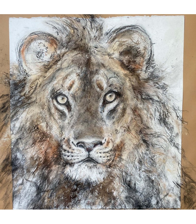 Dessin aquarellé | Grand Lion | Estelle Rebottaro | Animal-Art-Gallery ...