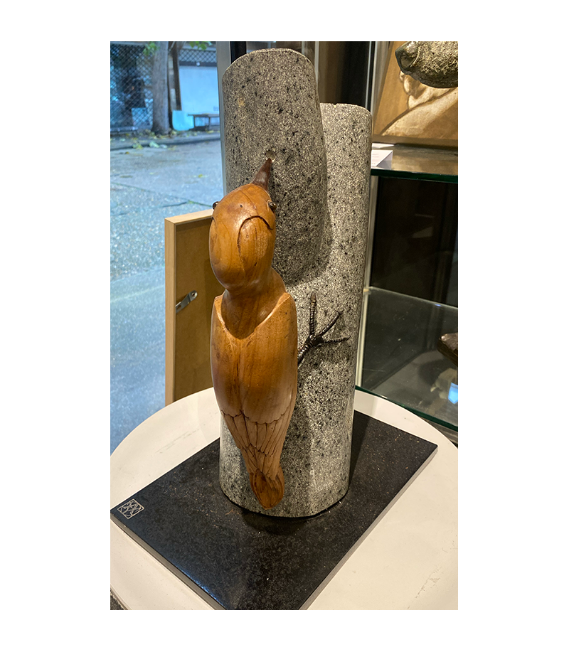 Sculpture | Pic Vert | Marbre |Yann Fustec | Animal-Art-Gallery-Paris