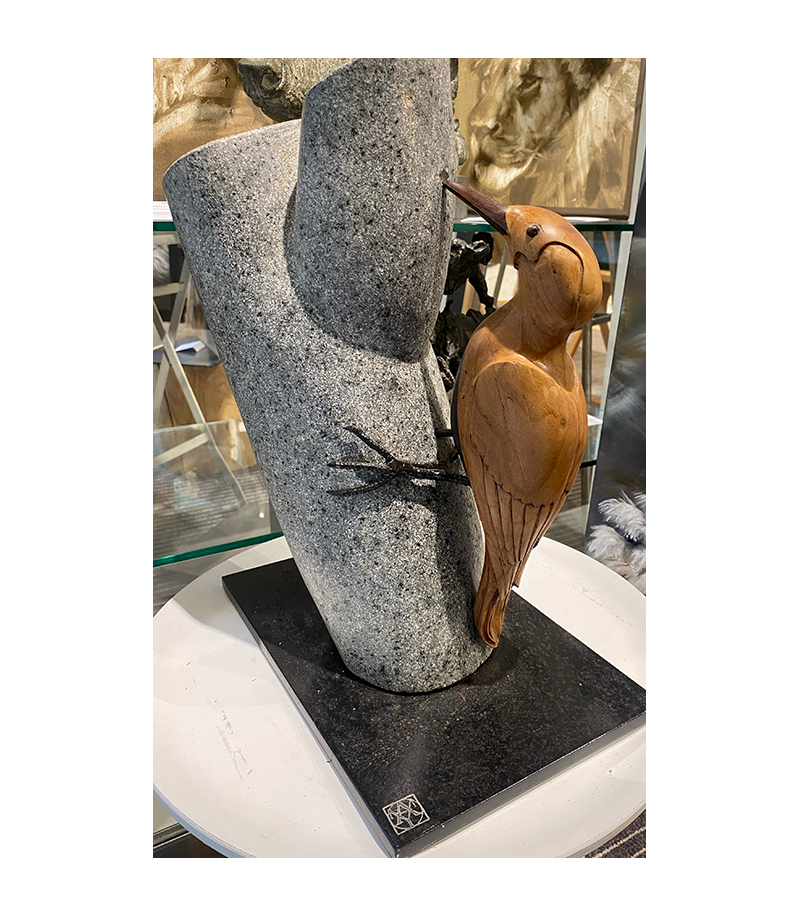 Sculpture | Pic Vert | Marbre |Yann Fustec | Animal-Art-Gallery-Paris