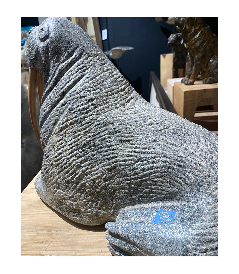 Sculpture | Morse | Marbre | Yann Fustec | Animal-Art-Gallery-Paris